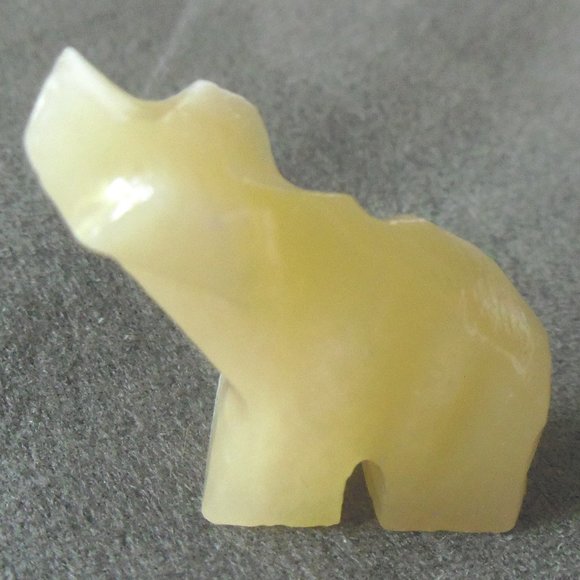 Unbranded | Other | Vtg Mini Genuine Onyx Cream Colored Bear Figurine ...